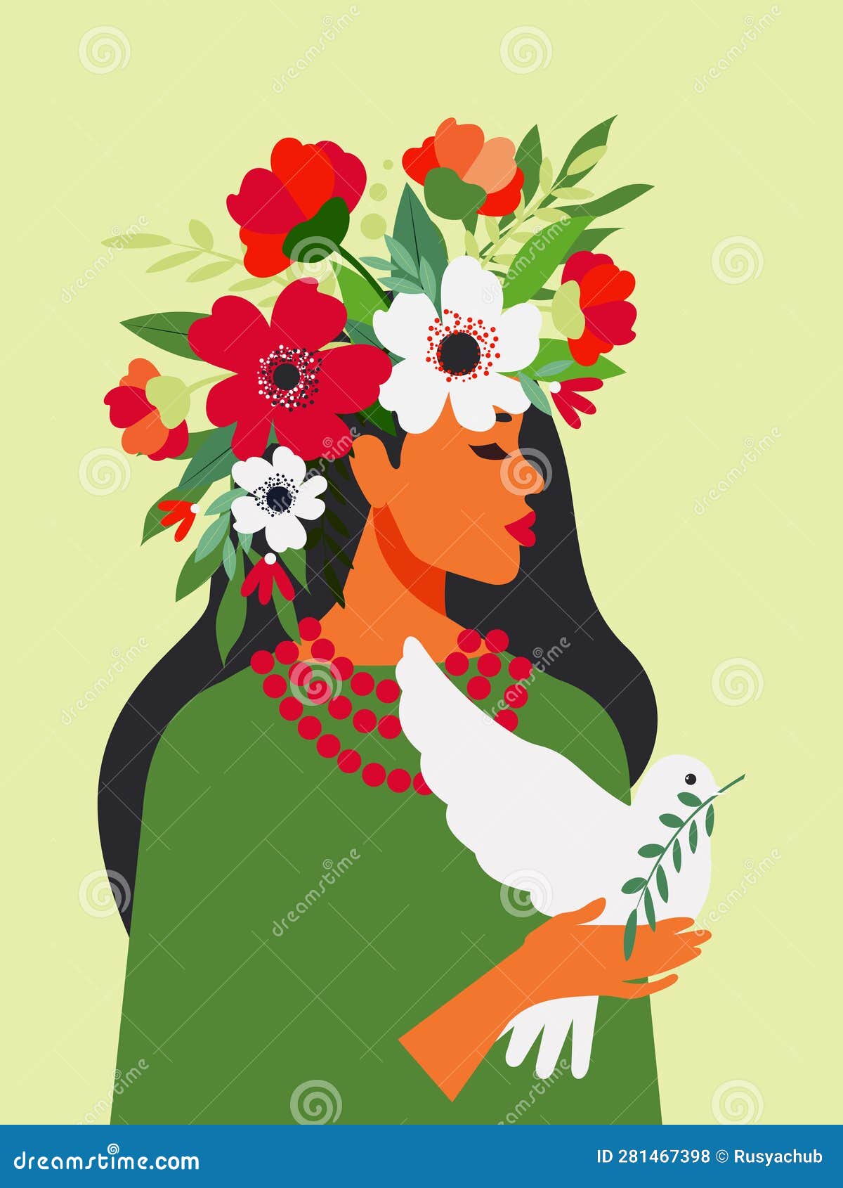 Dove In Hands. Peaceful Bird, Holy Pigeon With Folded Wings. Symbol Of ...