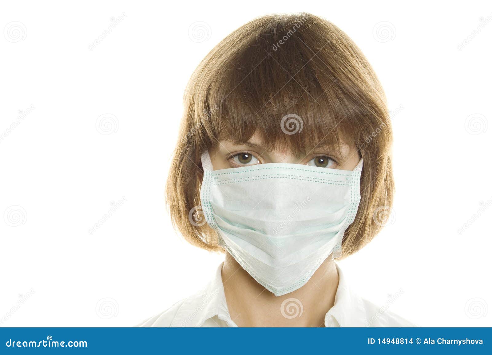 Woman with Flu Mask stock photo. Image of medical, women - 14948814