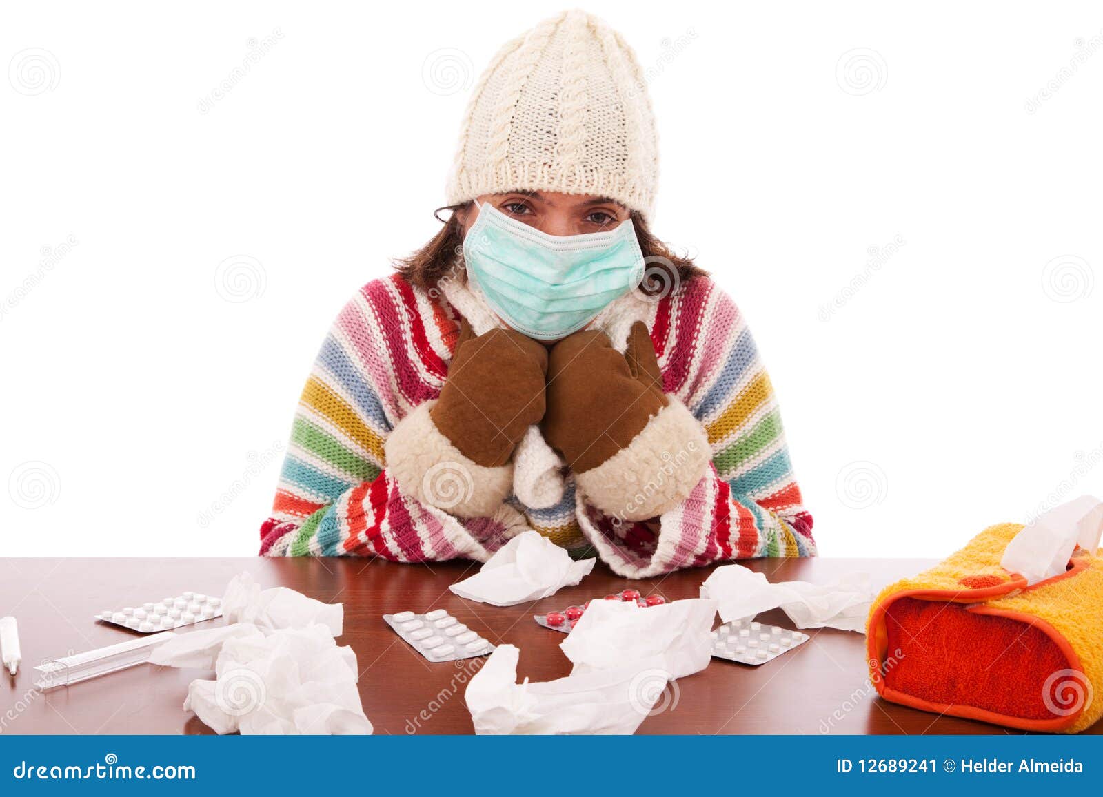 Woman with flu symptoms stock image. Image of health - 12689241