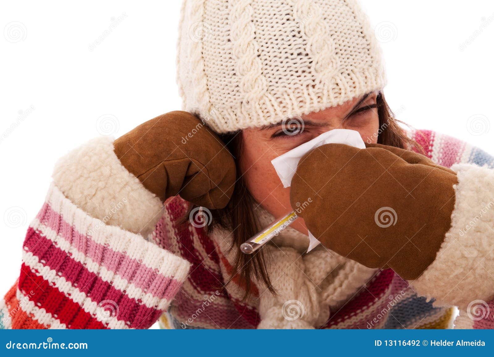 Woman with flu symptoms stock photo. Image of healthcare - 13116492