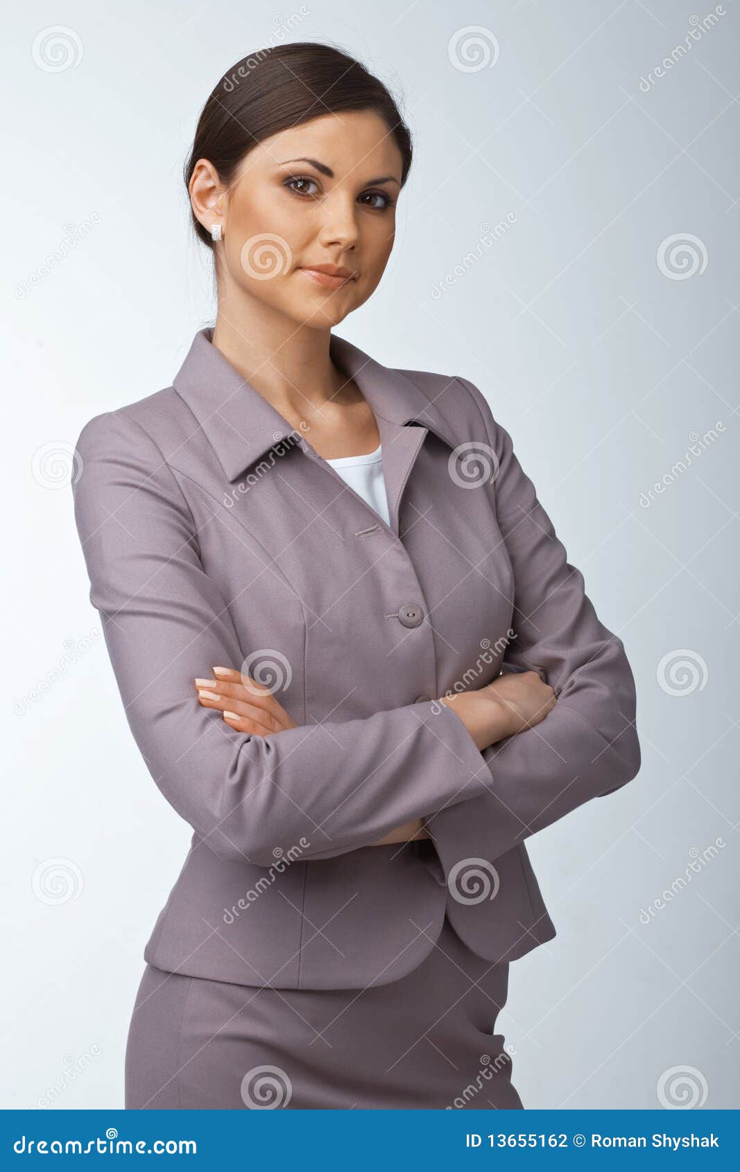 Woman with Folded Hands stock photo. Image of corporate - 13655162