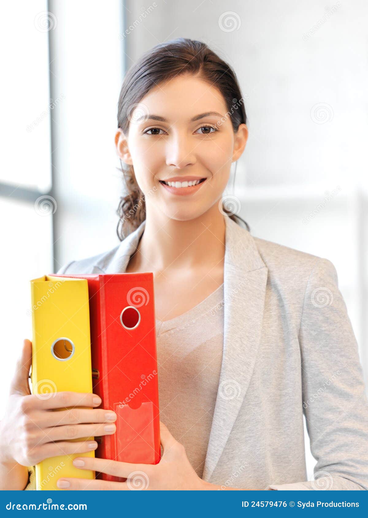 Woman with folder stock photo. Image of lady, file, caucasian - 24579476