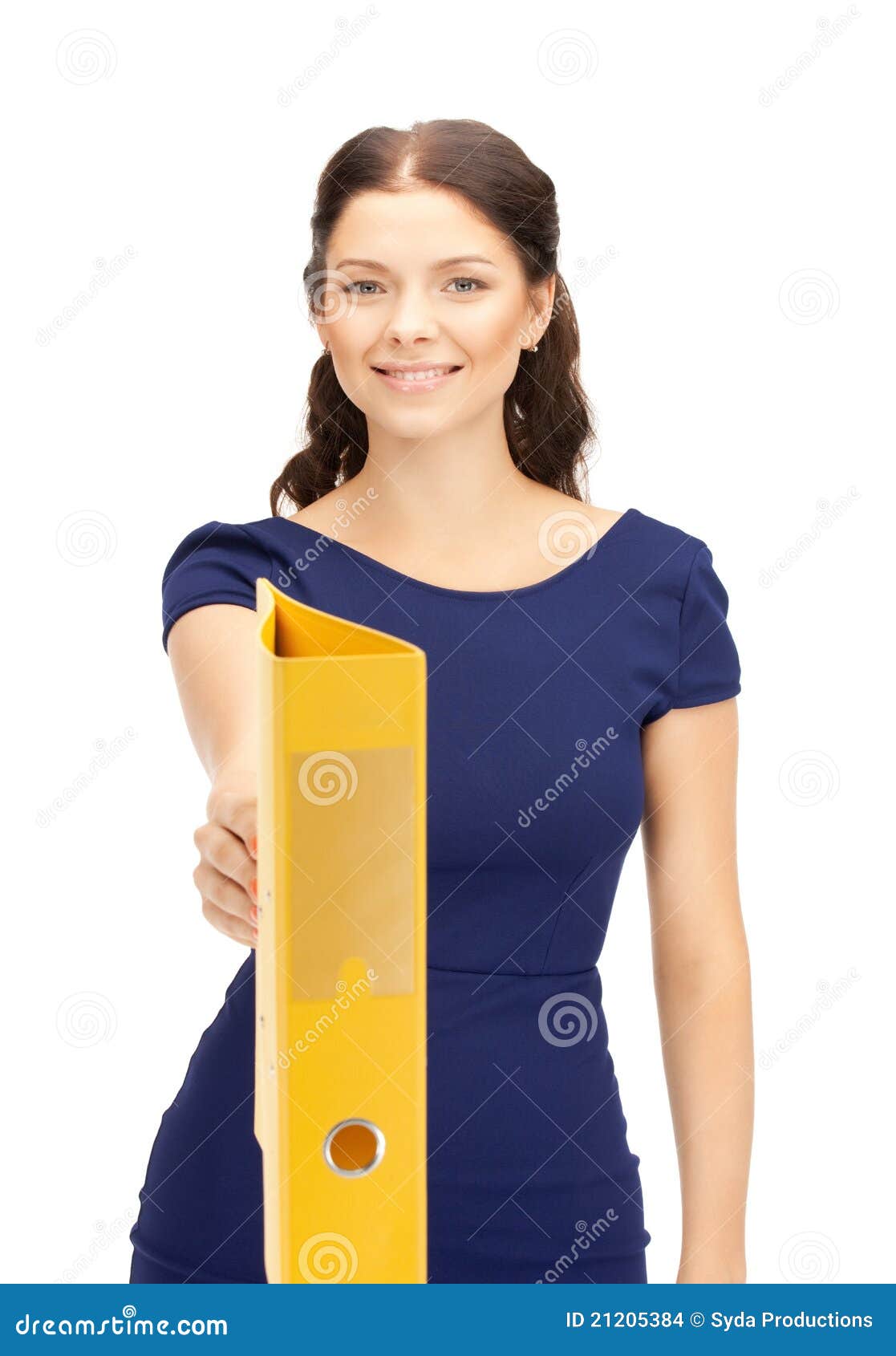 Woman with folders stock photo. Image of employee, folders - 21205384
