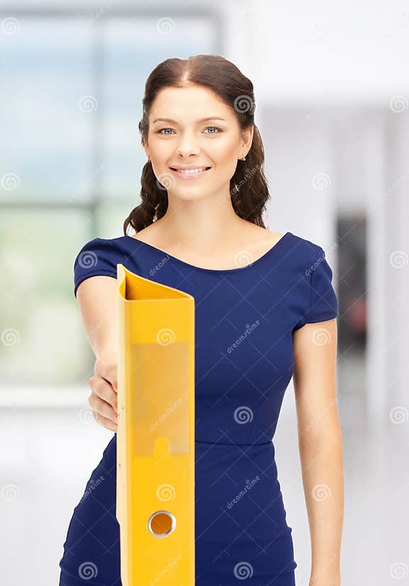 Woman with folders stock photo. Image of bookkeeper, cute - 38319718