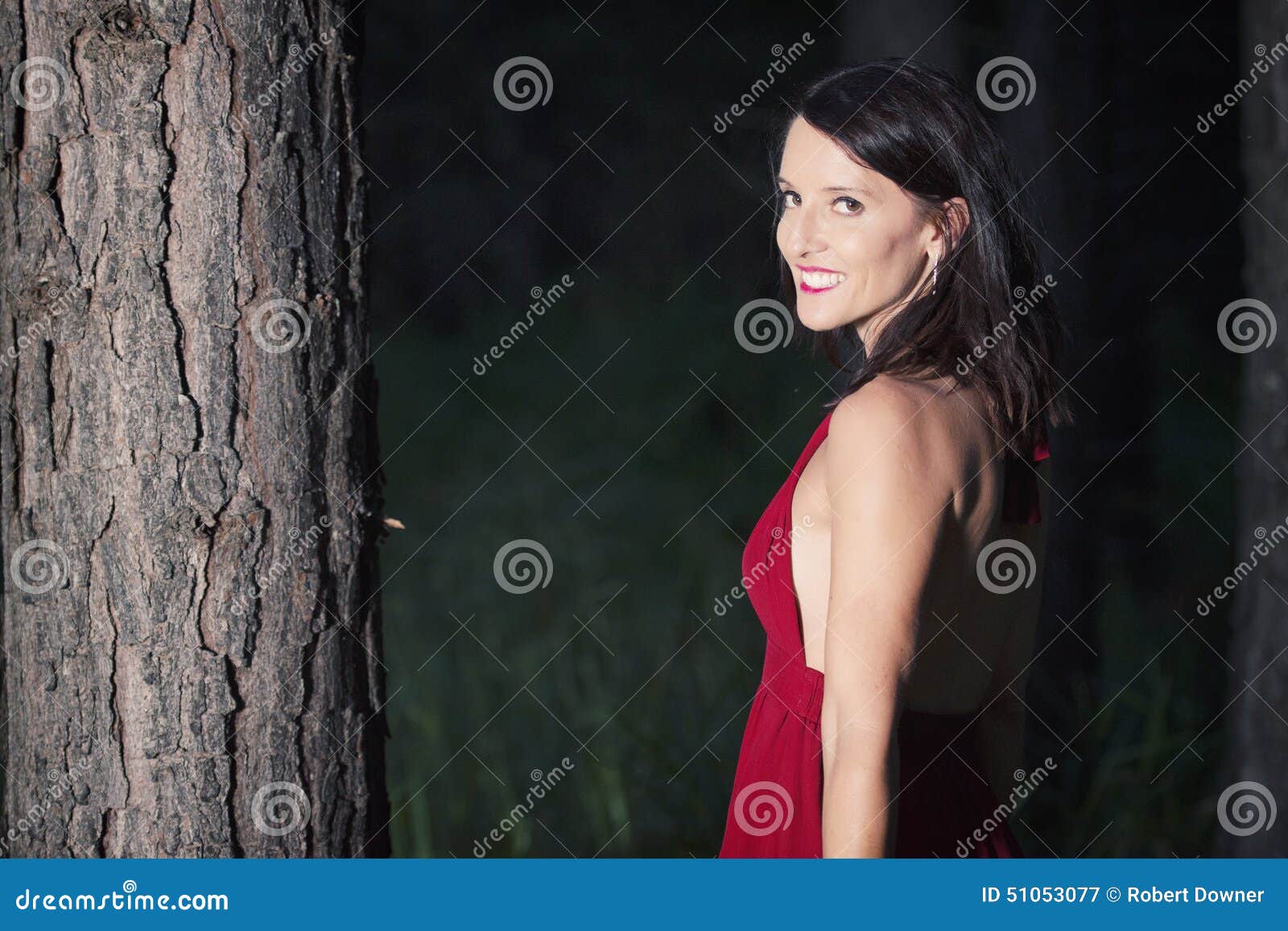 Woman in the forest stock image. Image of outdoor, summer - 51053077
