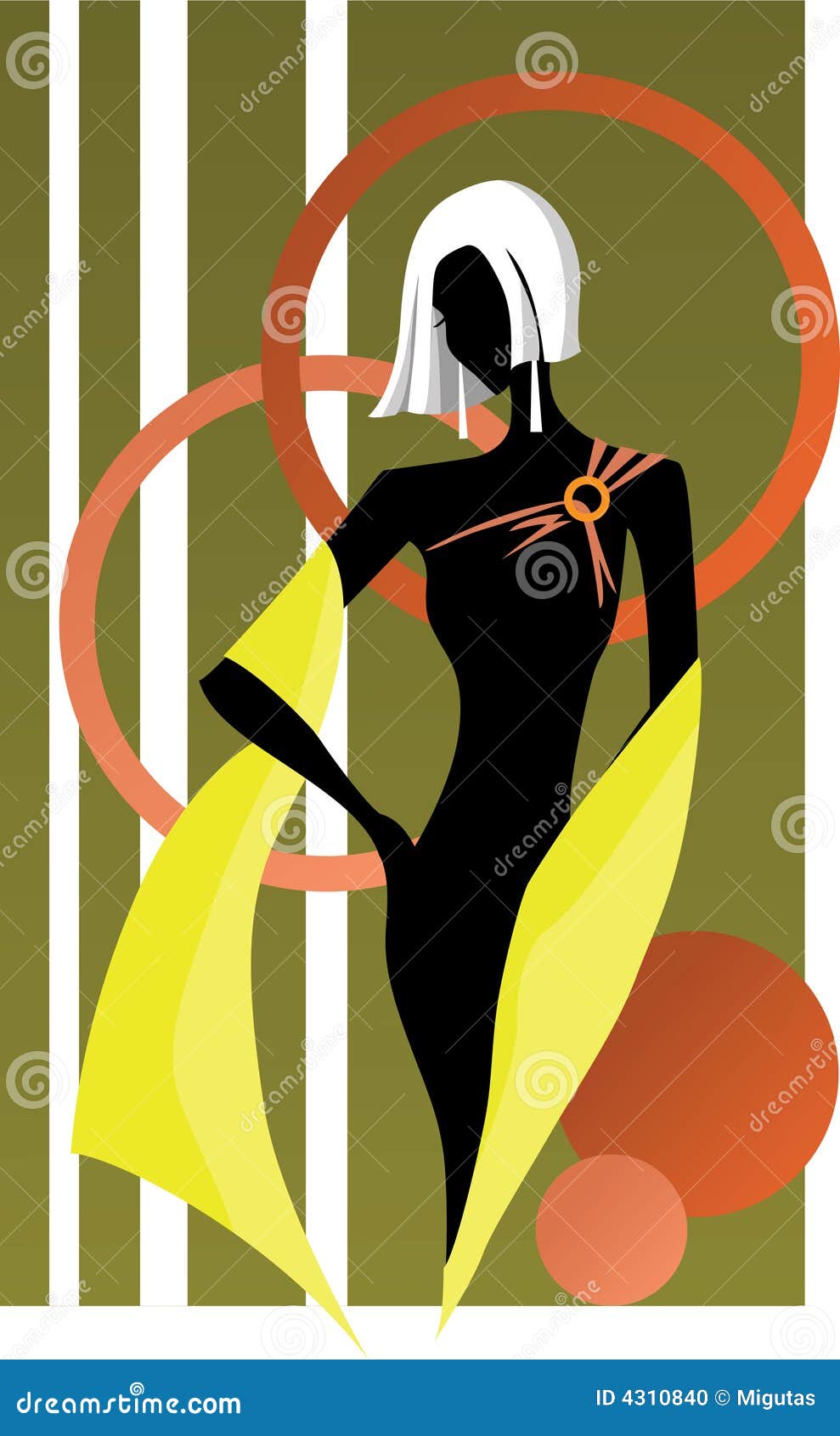 Woman in formal wear stock vector. Illustration of fashion - 4310840