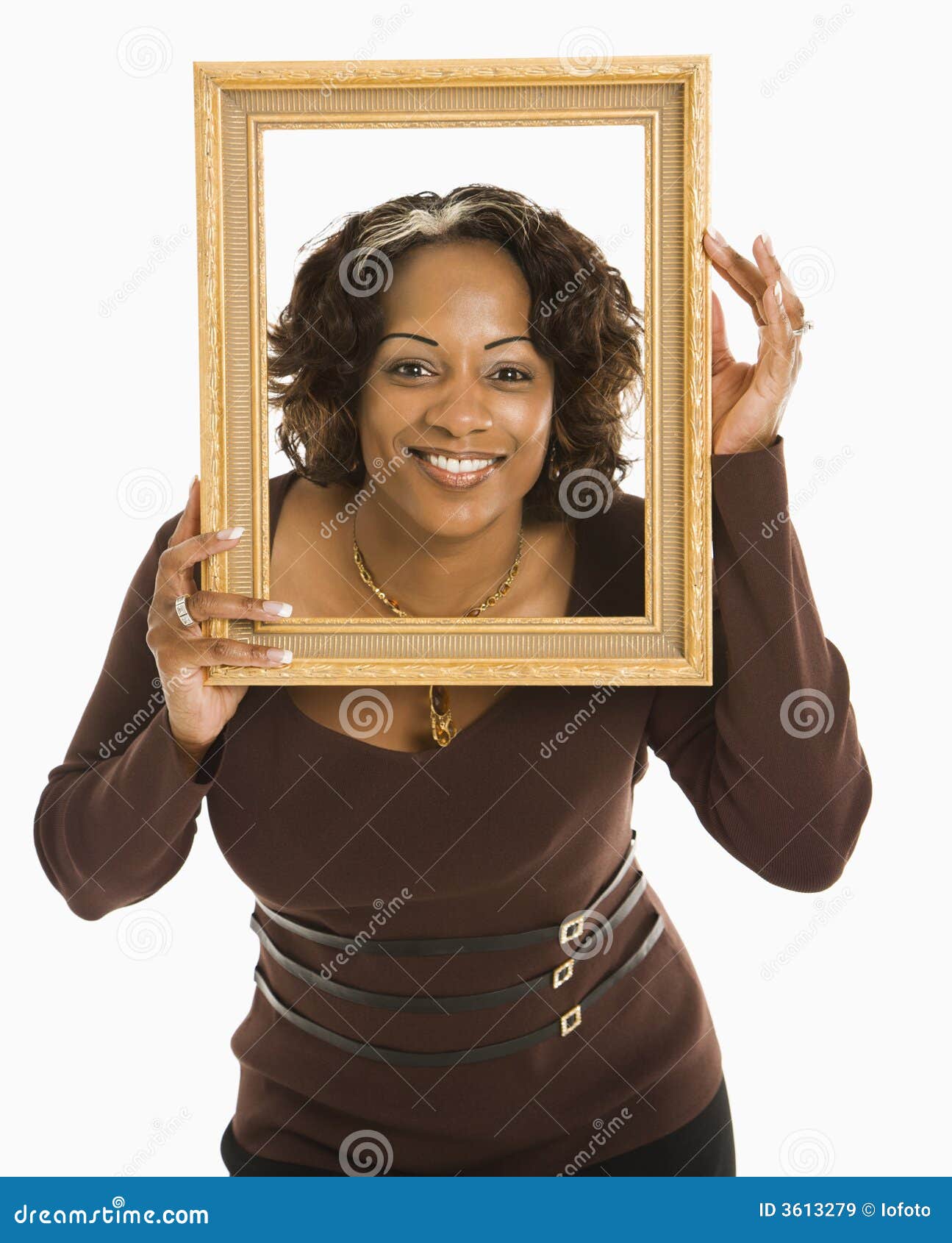 Woman in frame. stock image. Image of african, adult, woman - 3613279