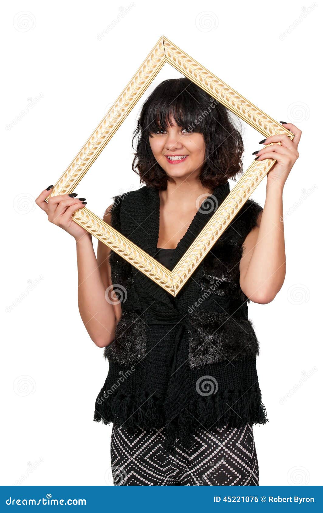 Woman in a Frame stock photo. Image of face, portrait - 45221076
