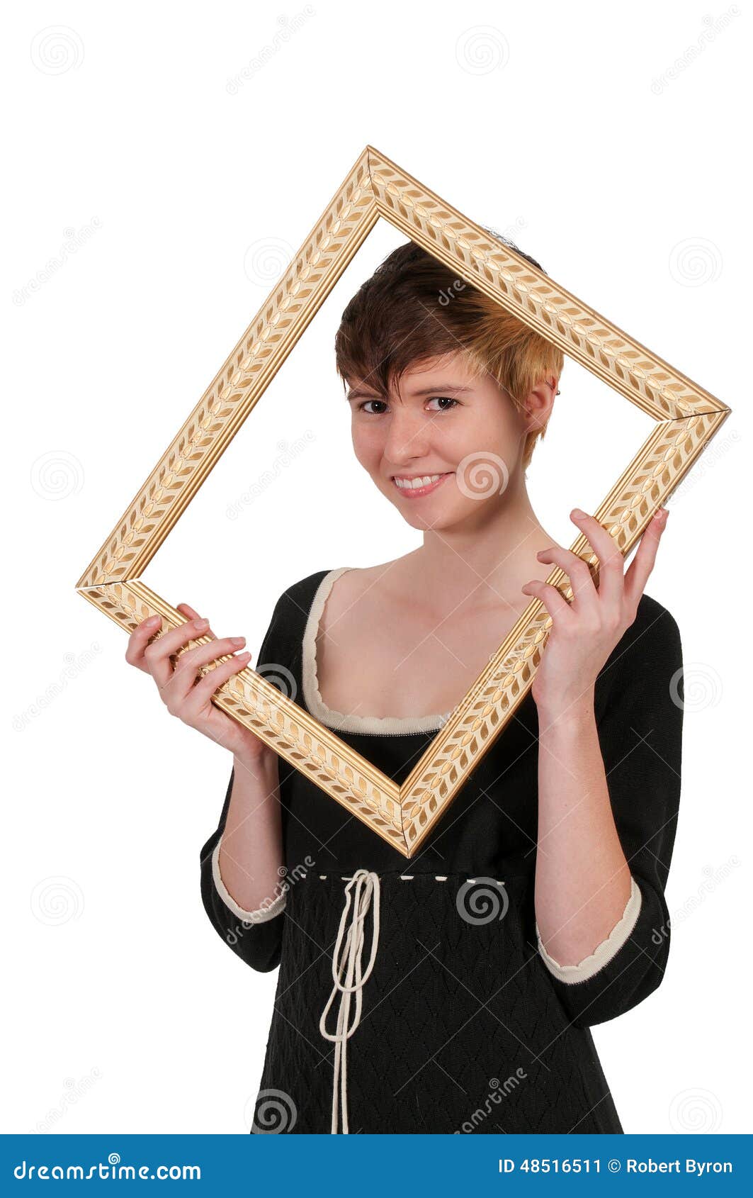 Woman in a Frame stock image. Image of antique, model - 48516511