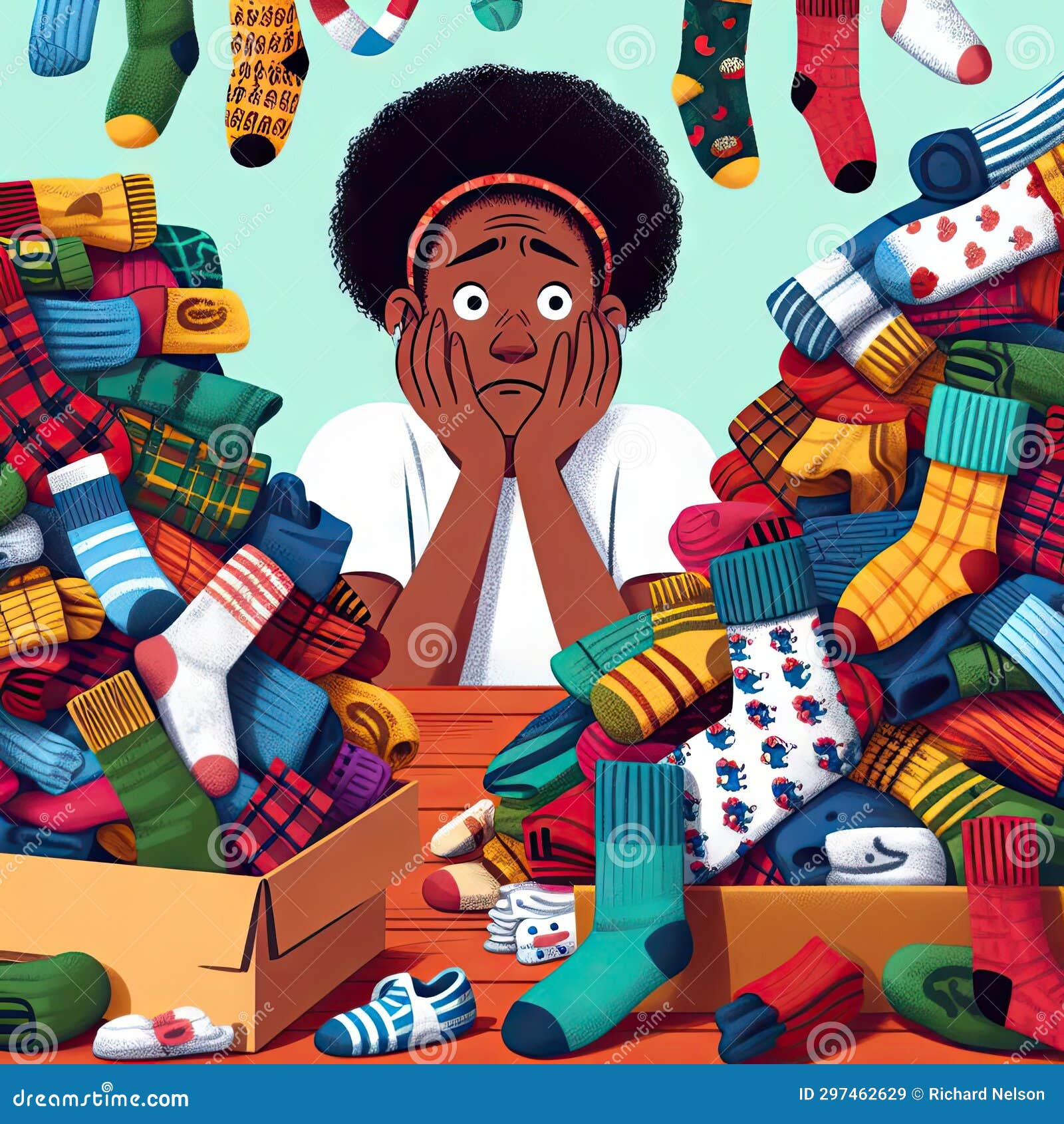 Woman Frazzled Torn In Two Directions Cartoon Vector | CartoonDealer ...