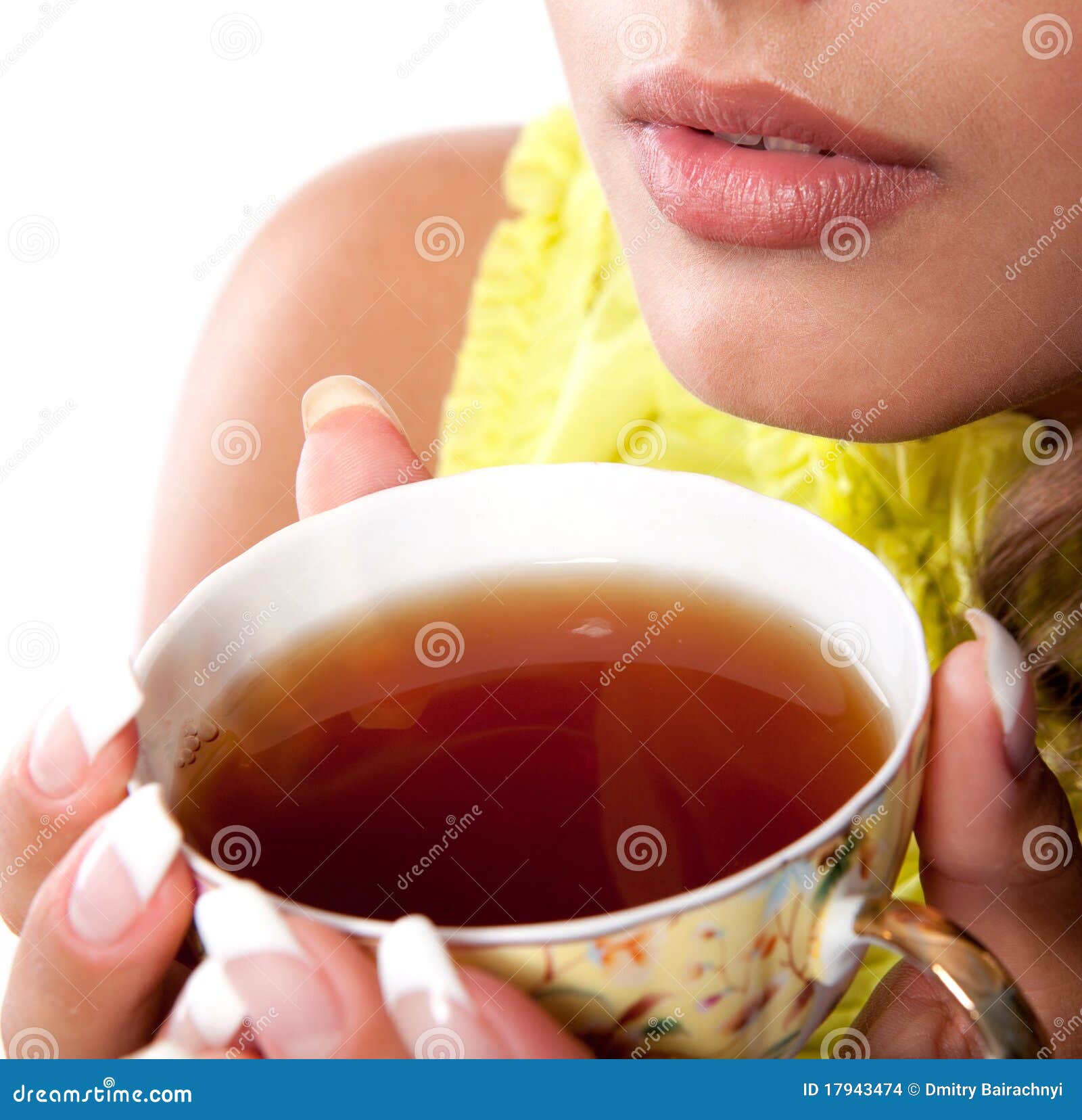 Woman with Fresh Cup of Tea Stock Photo - Image of freshness, female ...