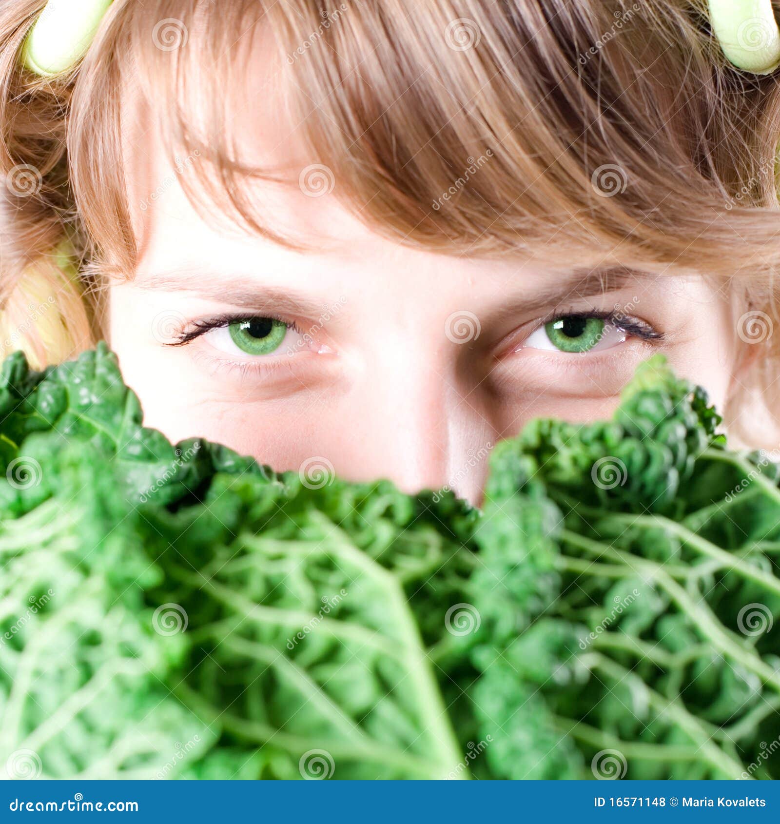 Woman with Fresh Savoy Cabbage Stock Photo - Image of caucasian ...