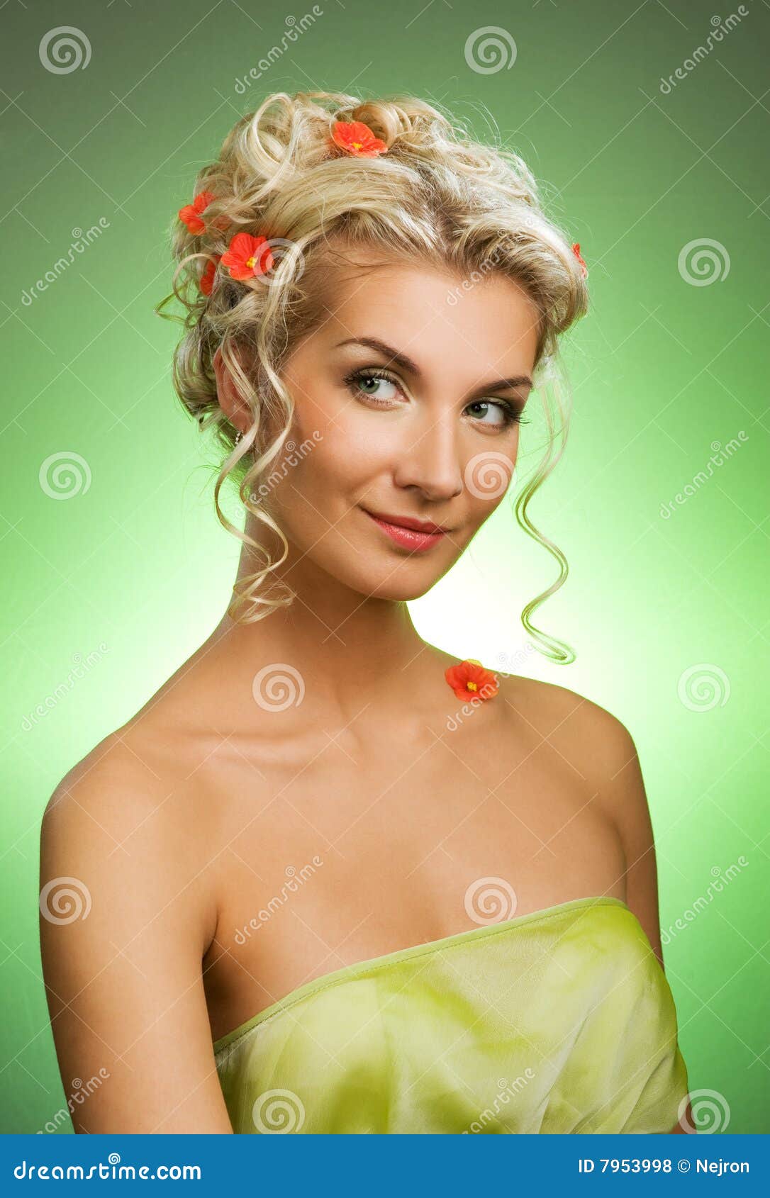 Woman with Fresh Spring Flowers Stock Photo - Image of living, blonde ...