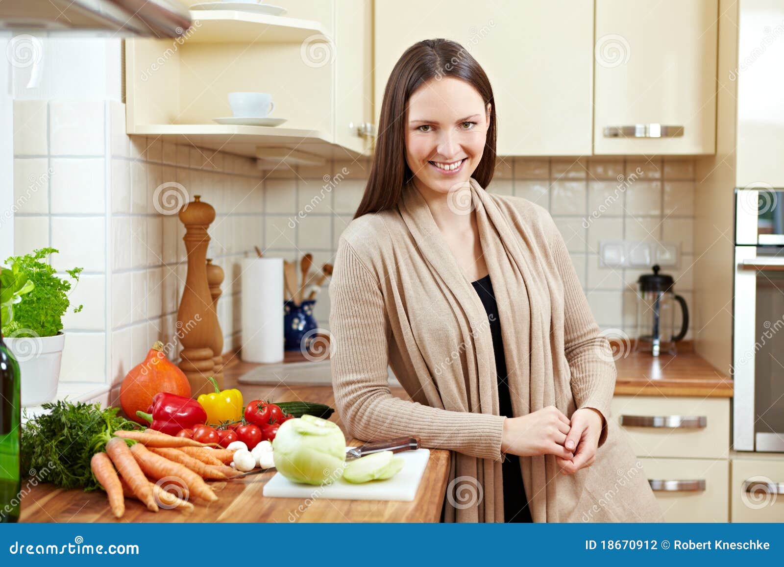 Woman with Fresh Vegetables Stock Photo - Image of happy, organic: 18670912
