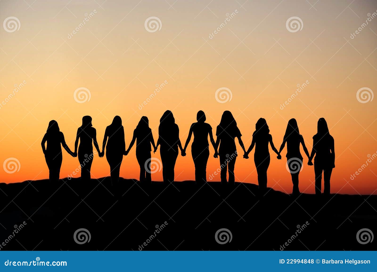 Girl Best Friends Silhouette