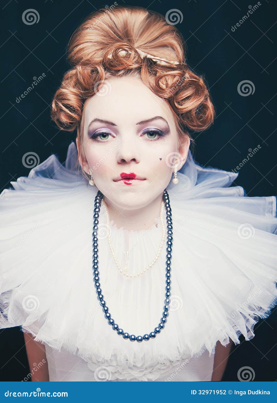 Woman in frill stock photo. Image of makeup, hair, fantasy - 32971952