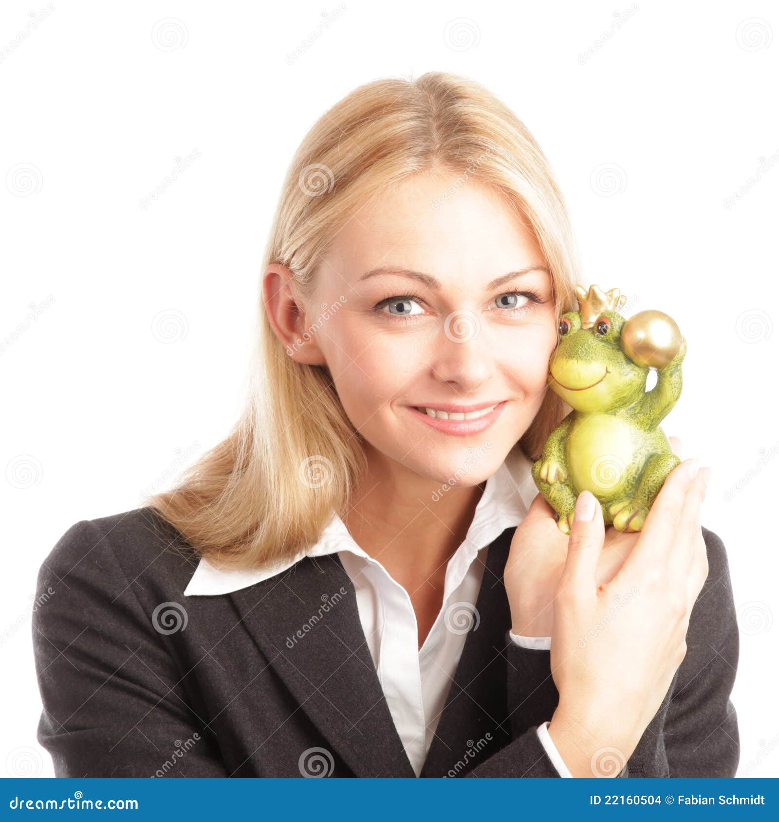 Woman and a frog stock photo. Image of ceramic, mature - 22160504