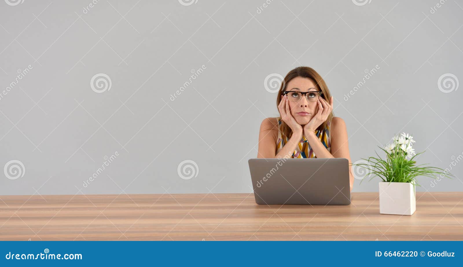 Woman in Front of Laptop Getting Bored Stock Photo - Image of bored ...