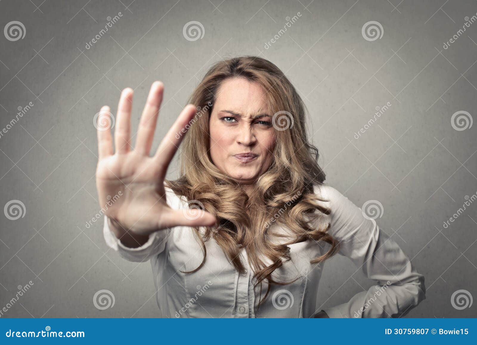 Woman frowing her face stock image. Image of repulsive - 30759807