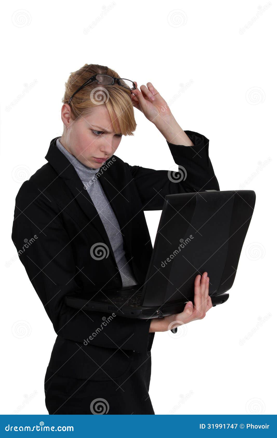 Woman frowning stock image. Image of displeased, frowning - 31991747