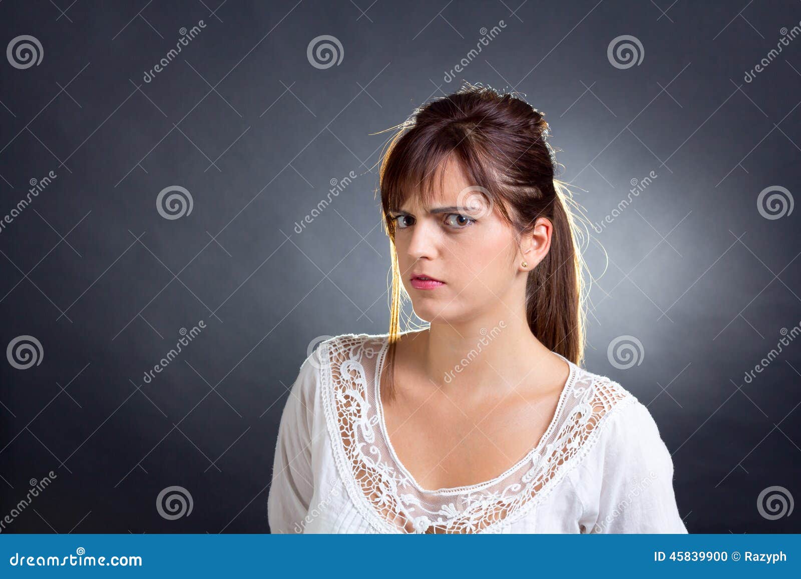 Woman frowning stock photo. Image of lady, natural, wondering - 45839900