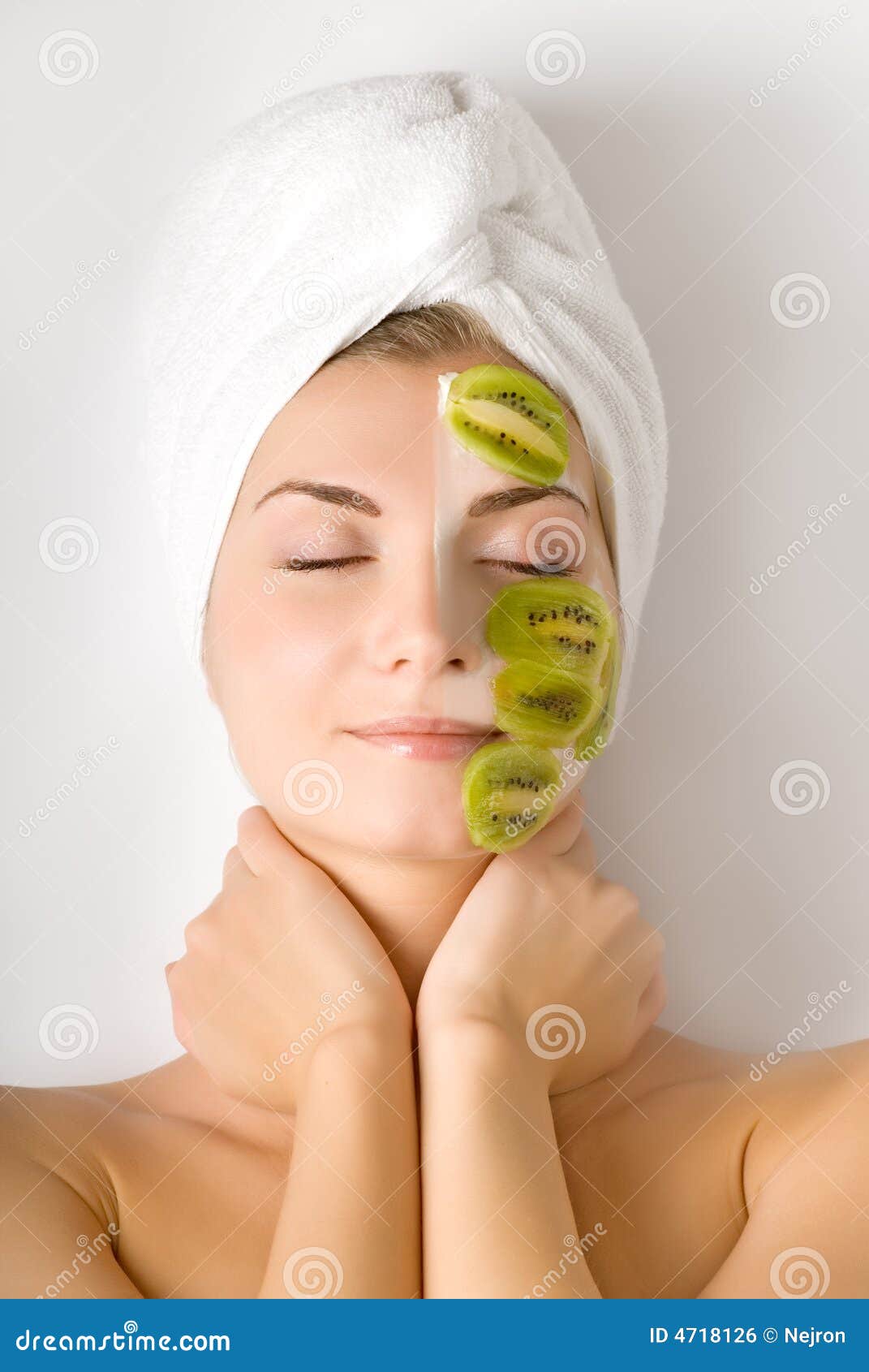 Woman with fruit mask stock photo. Image of juicy, berry - 4718126