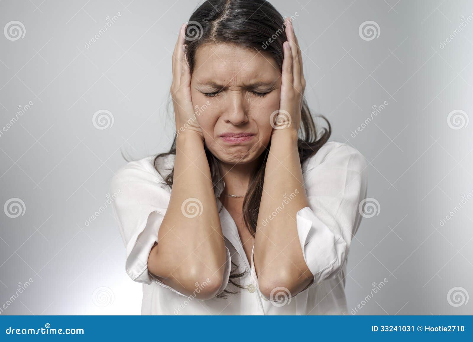 Woman is frustrated stock image. Image of negativity - 33241031