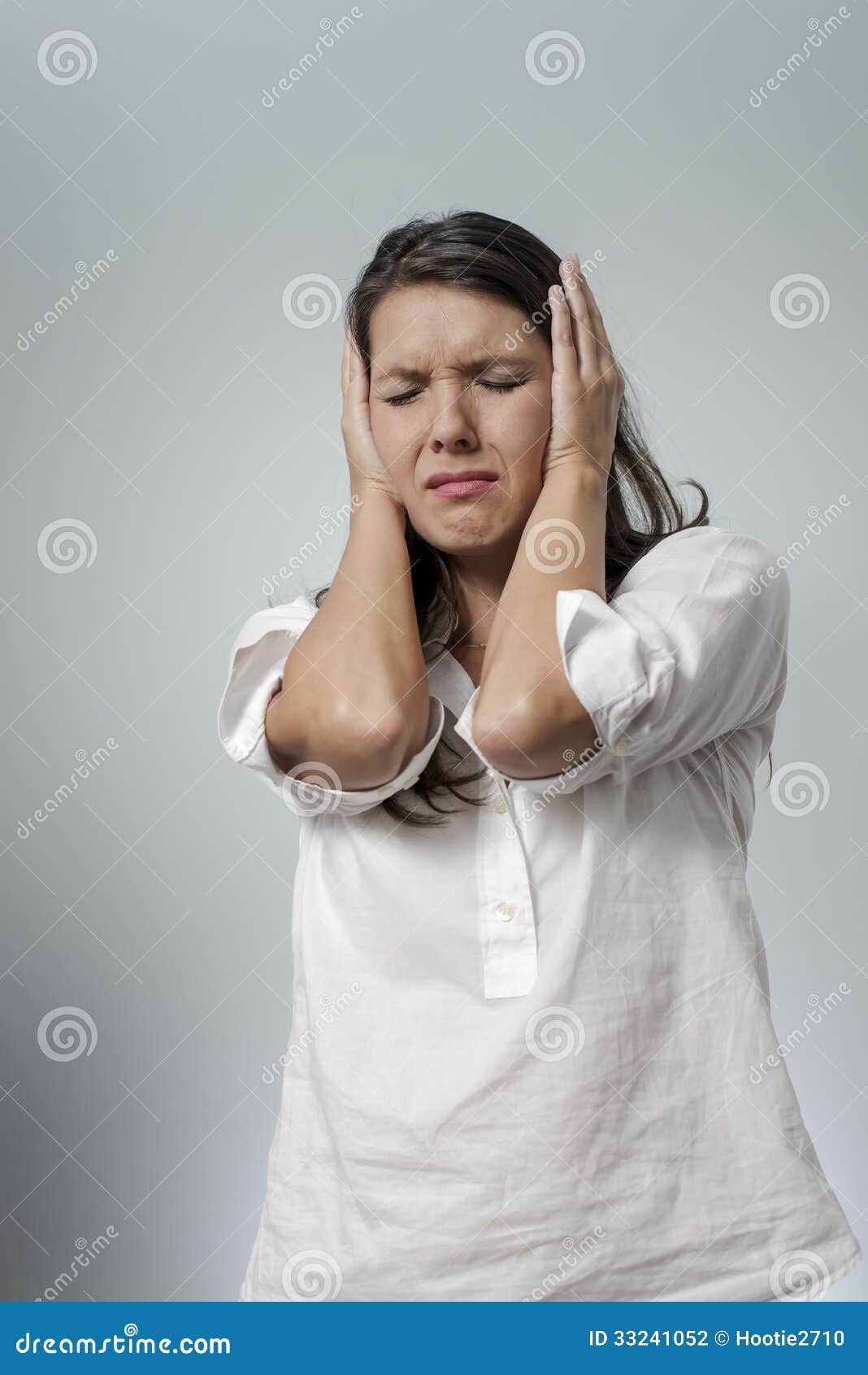 Woman is frustrated stock photo. Image of female, alone - 33241052