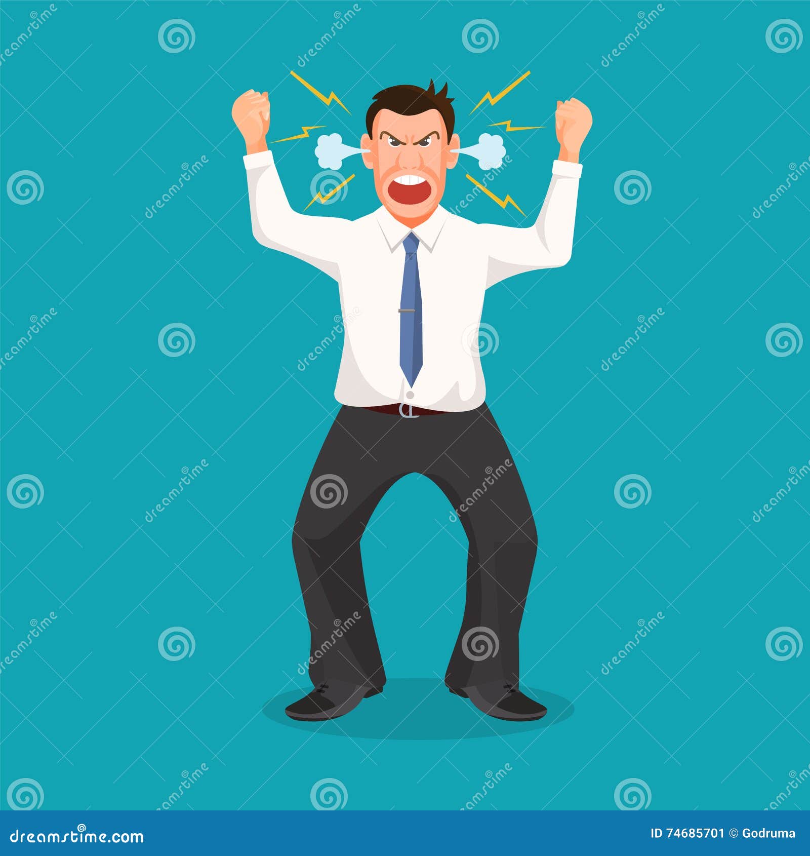 Woman Full of Anger is Shouting Something with Aggression Stock Vector ...