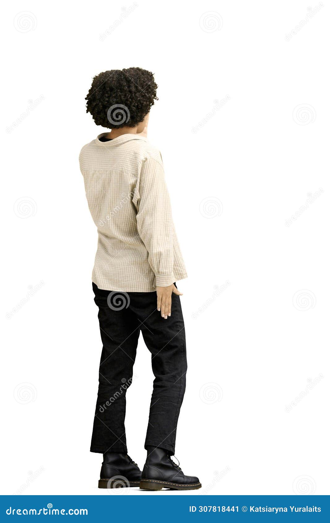 A Woman, Full-length, on a White Background Stock Image - Image of ...