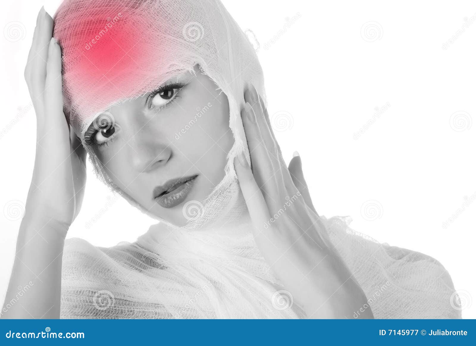 Woman fully in bandage stock image. Image of beauty, plastic - 7145977