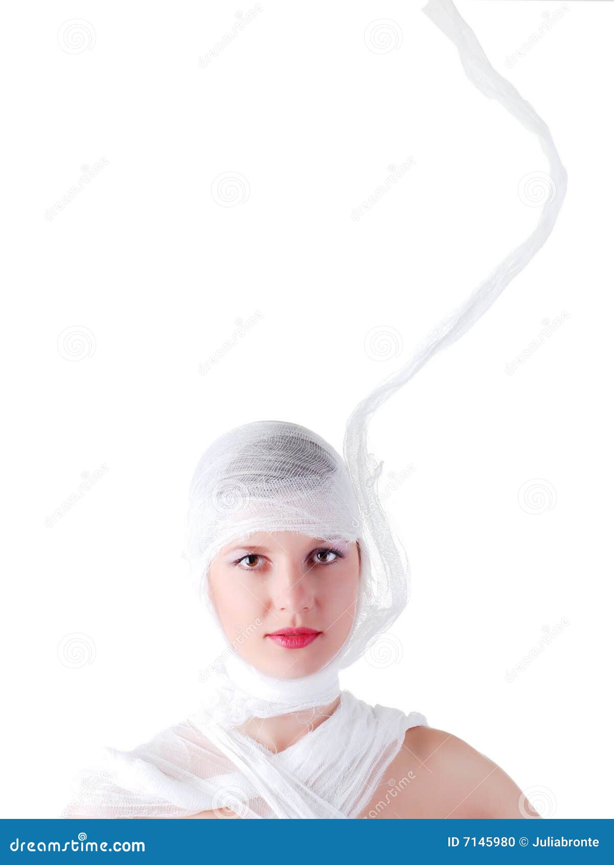 Woman fully in bandage stock photo. Image of studio, lifestyles - 7145980