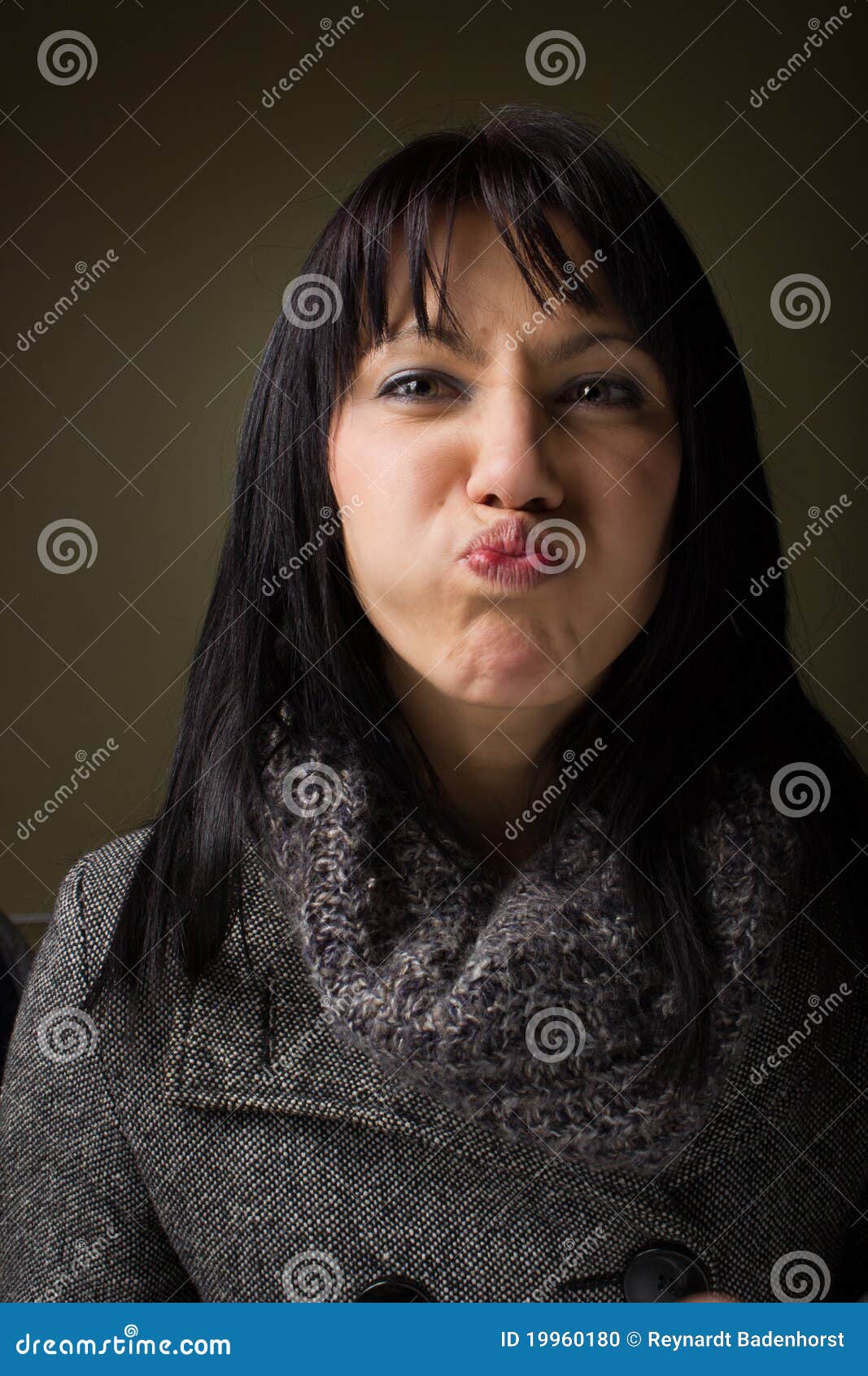 Woman with Funny Expression Stock Photo - Image of portrait, wool: 19960180