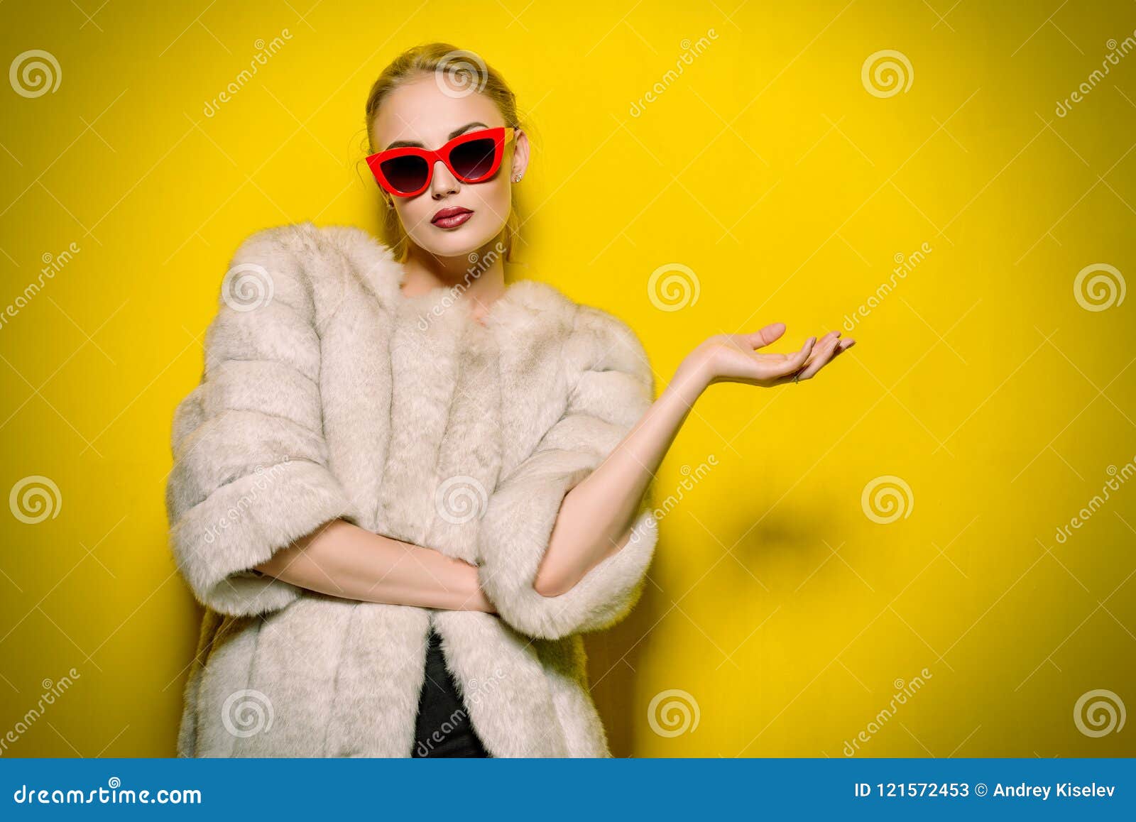 Woman In Fur Coat Stock Image Image Of Femininity Model 121572453