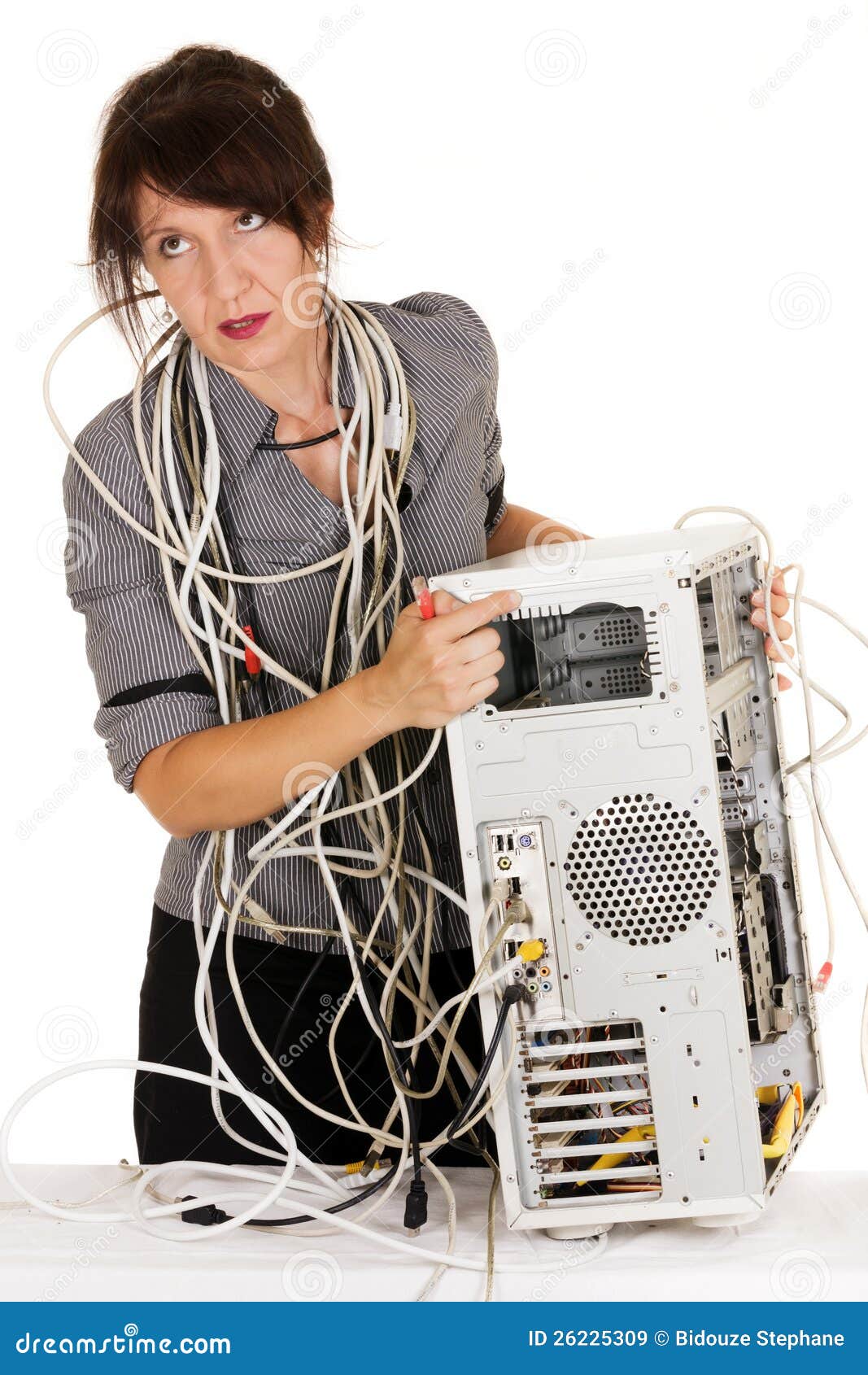 Woman Furious with Computer Stock Image - Image of frustrated ...
