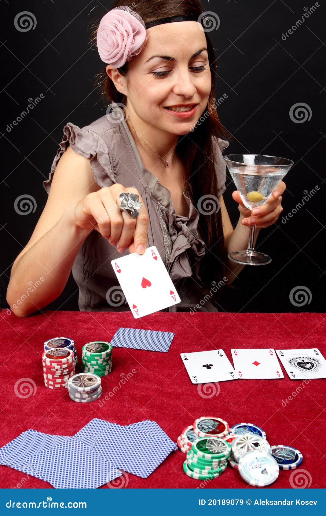 Woman Gambling at the Casino Stock Image - Image of adult, people: 20189079