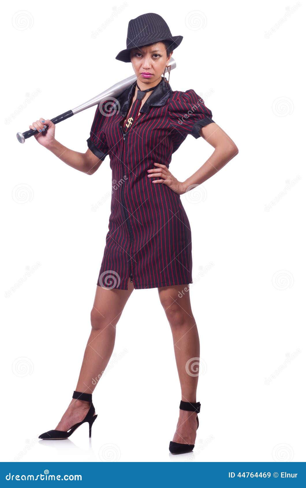 Woman gangster stock image. Image of gangster, girl, mafia - 44764469