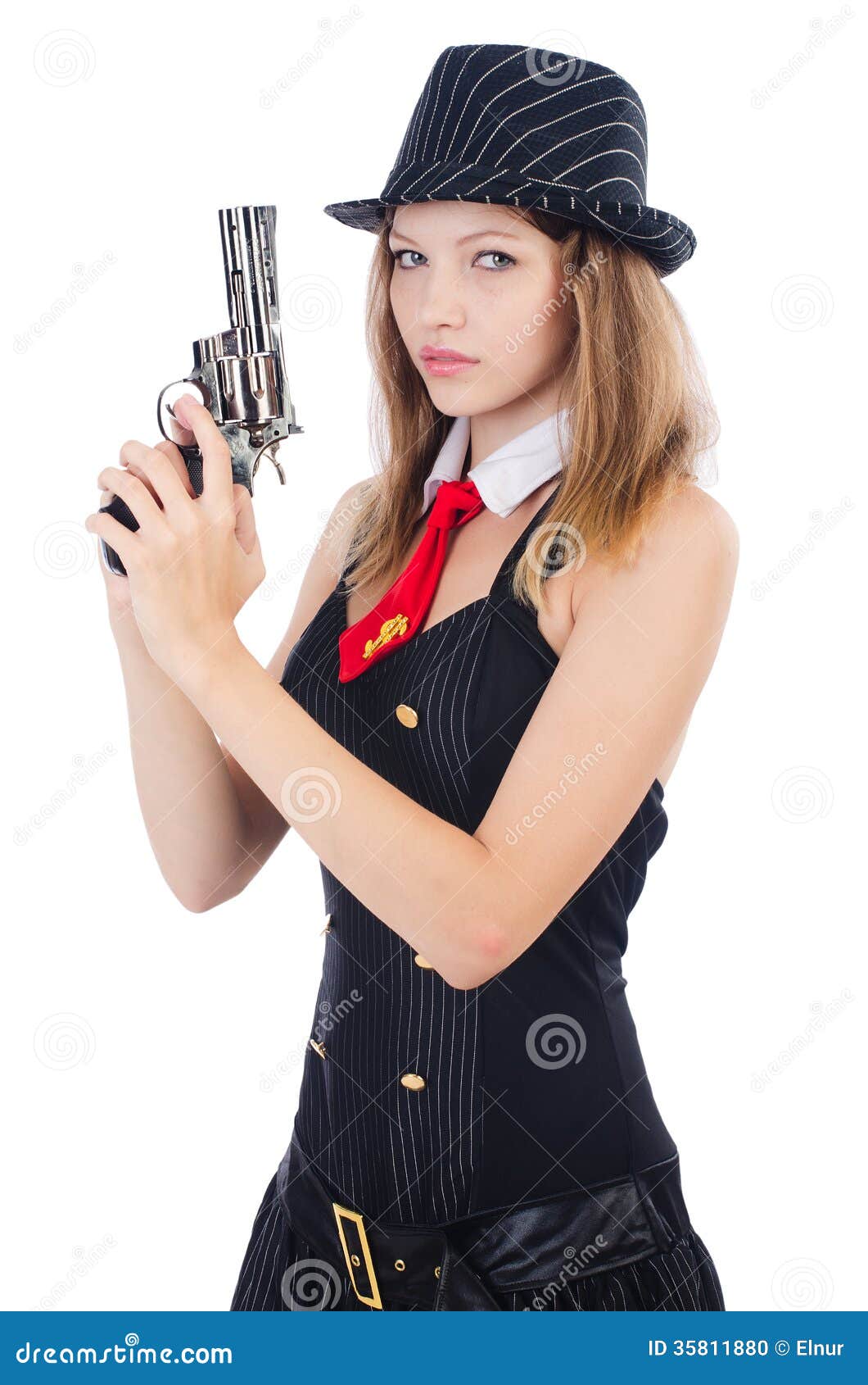 Woman gangster stock photo. Image of female, adult, model - 35811880