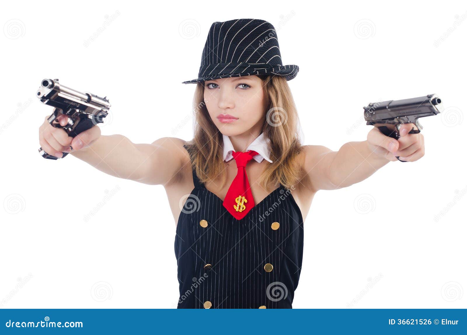 Woman gangster stock photo. Image of pretty, business - 36621526