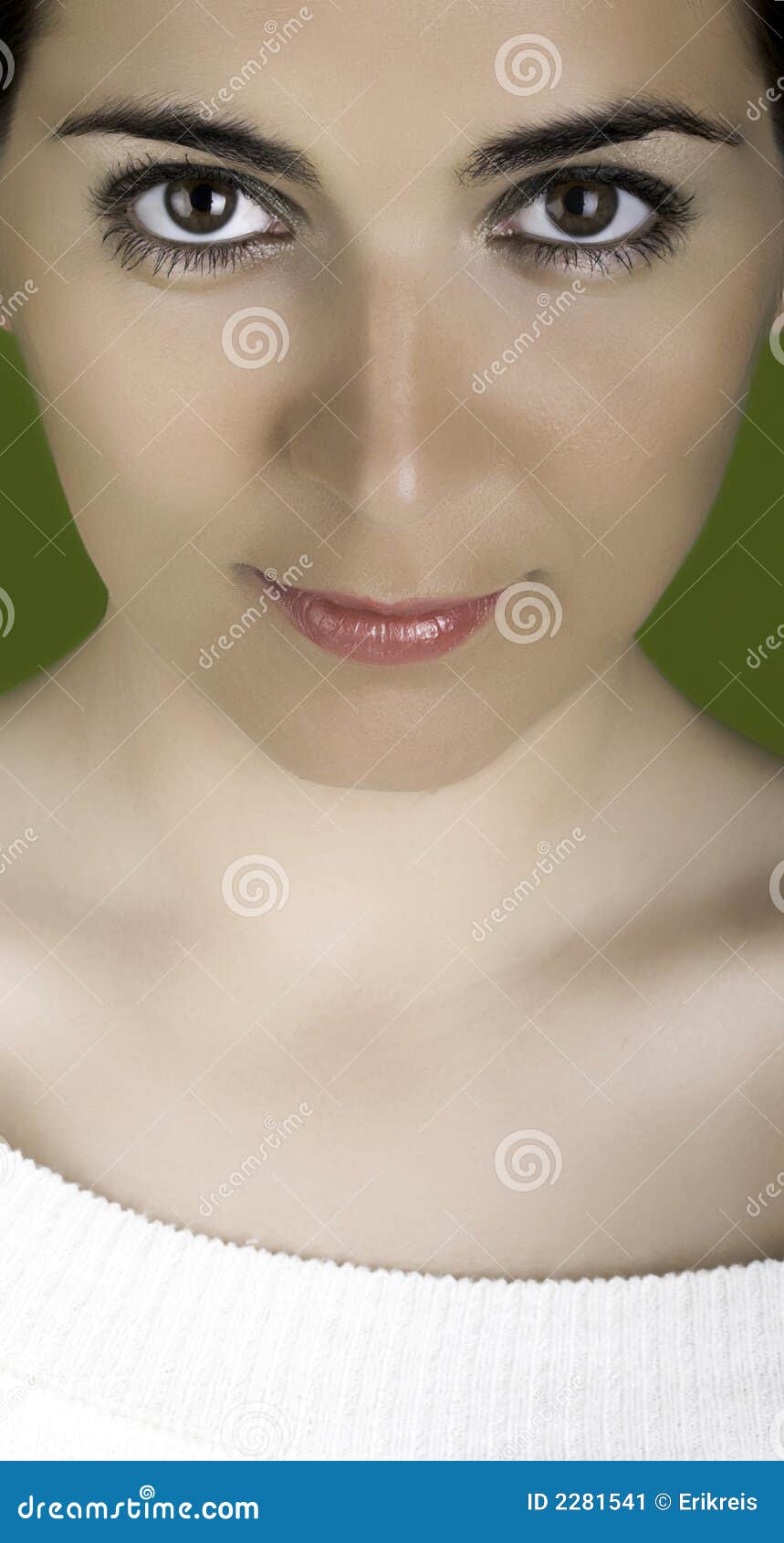 Woman gently smiling stock image. Image of cheerful, beauty - 2281541