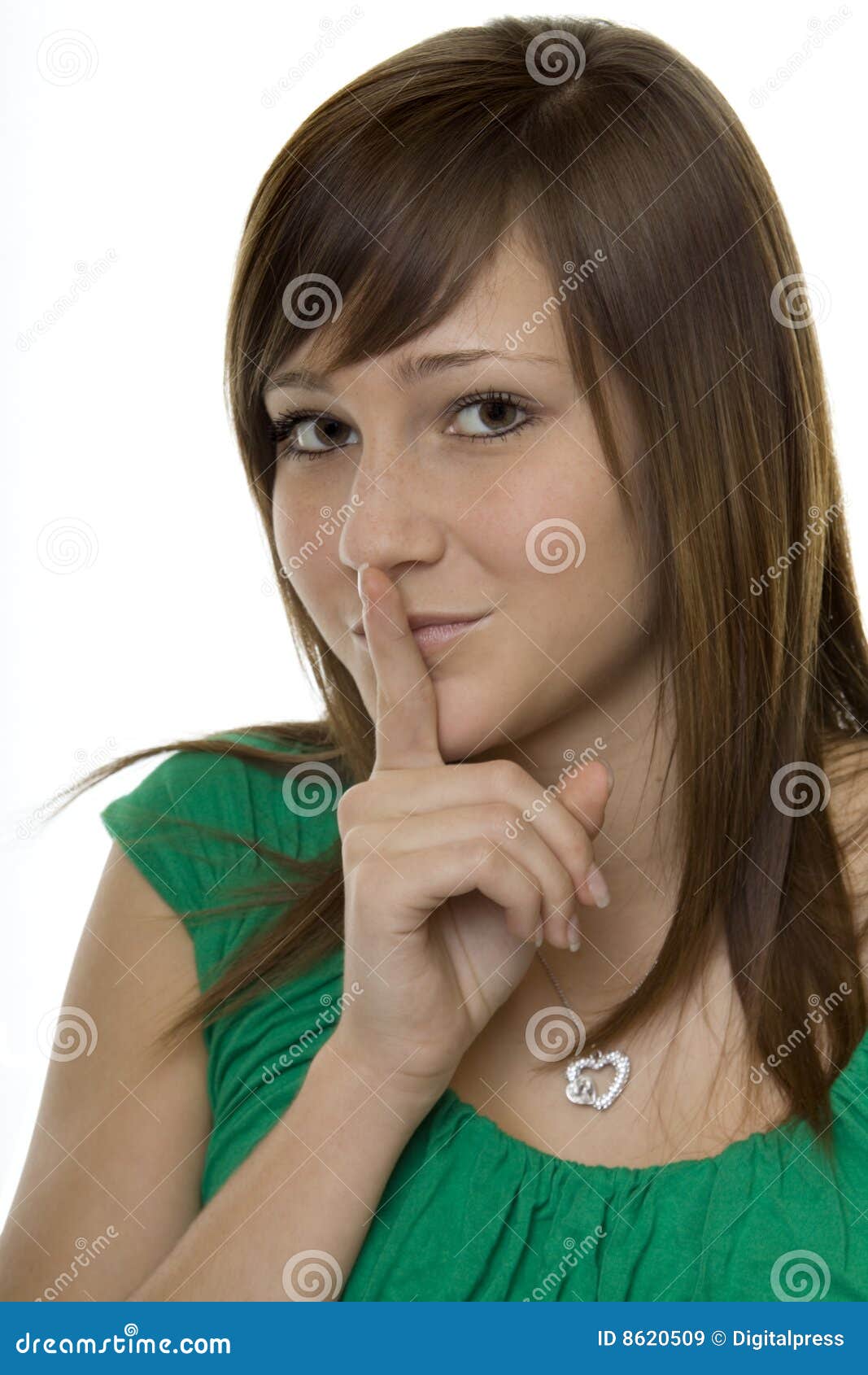 Woman with gestures quiet stock image. Image of secret - 8620509