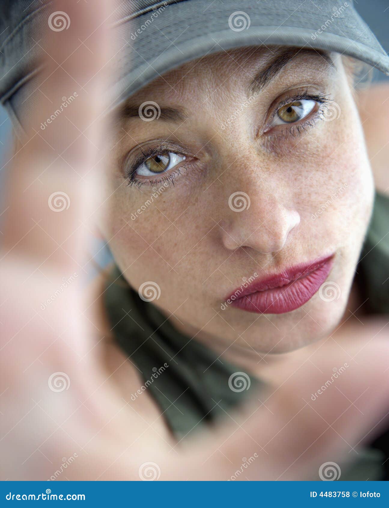 Woman gesturing. stock photo. Image of viewer, angle, color - 4483758