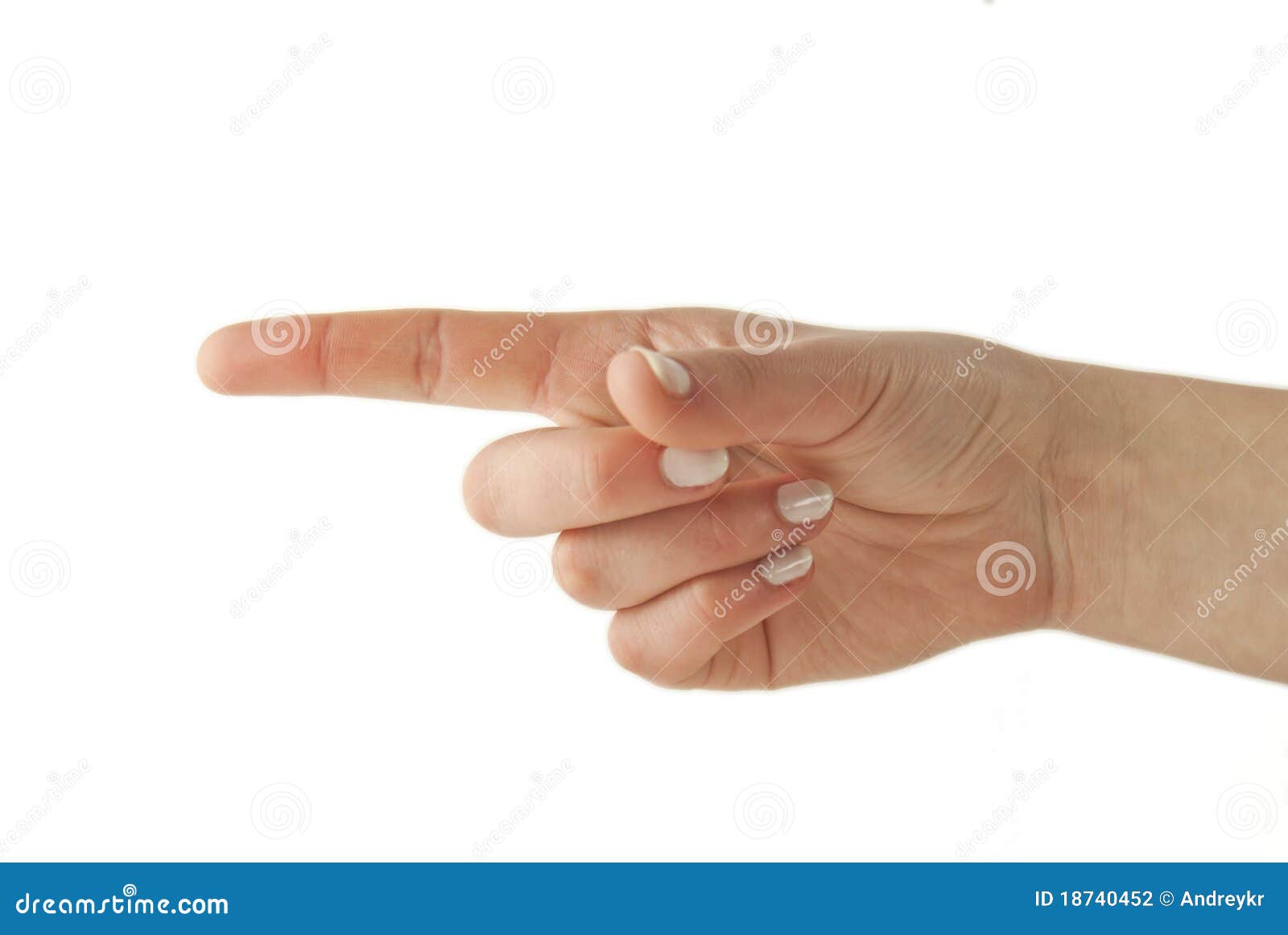 Woman Gesturing Direction with Her Hand Stock Photo - Image of touch ...