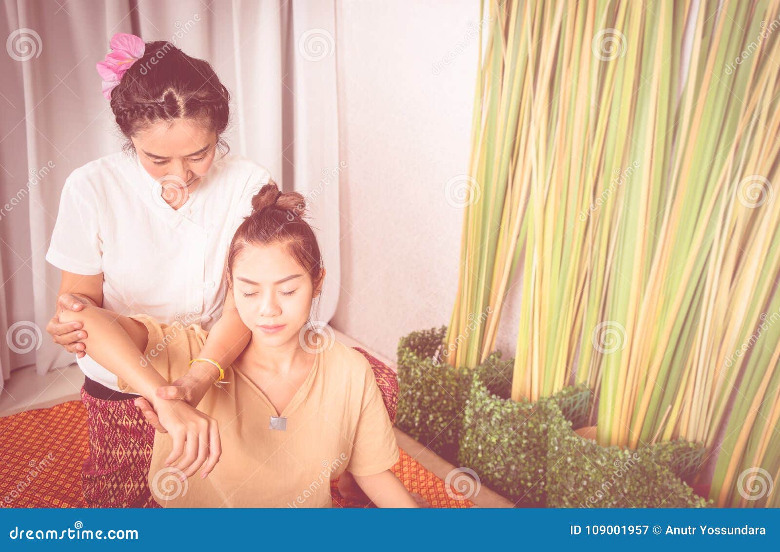 Woman Getting Arm Massage In Thai Massage Spa Stock Image Image Of Healthcare Lifestyle