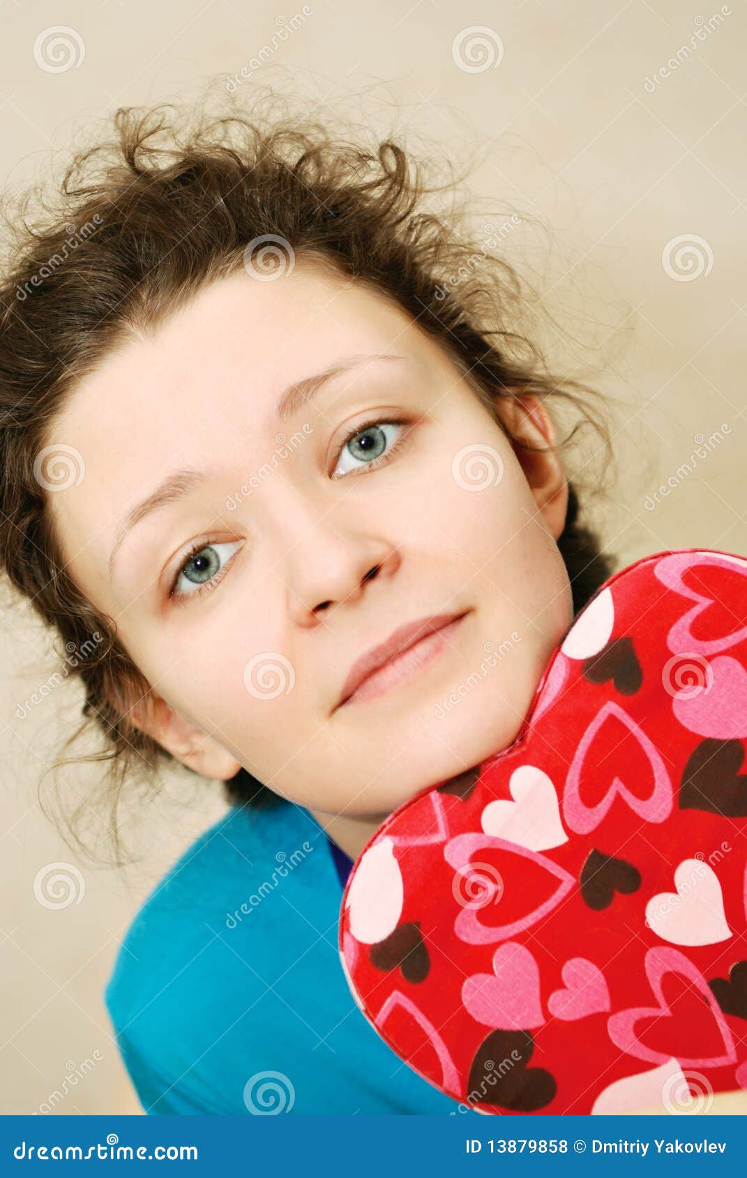 Woman getting gift stock photo. Image of love, young - 13879858