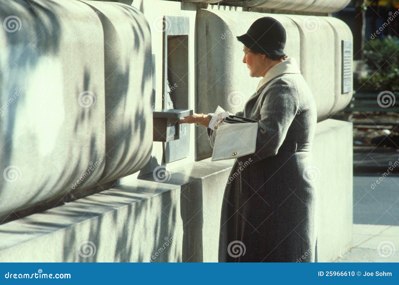 A woman getting her mail editorial image. Image of woman - 25966610