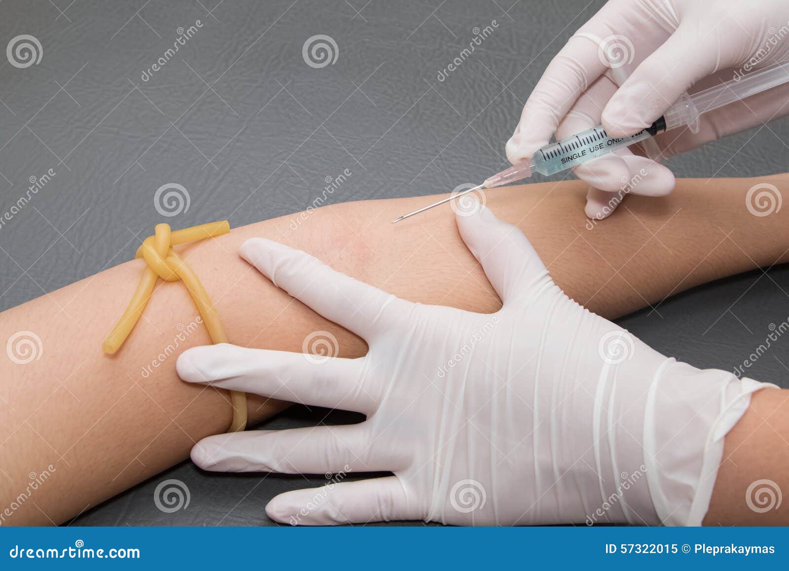 Woman is Getting Injection with a Syringe Stock Image - Image of ...