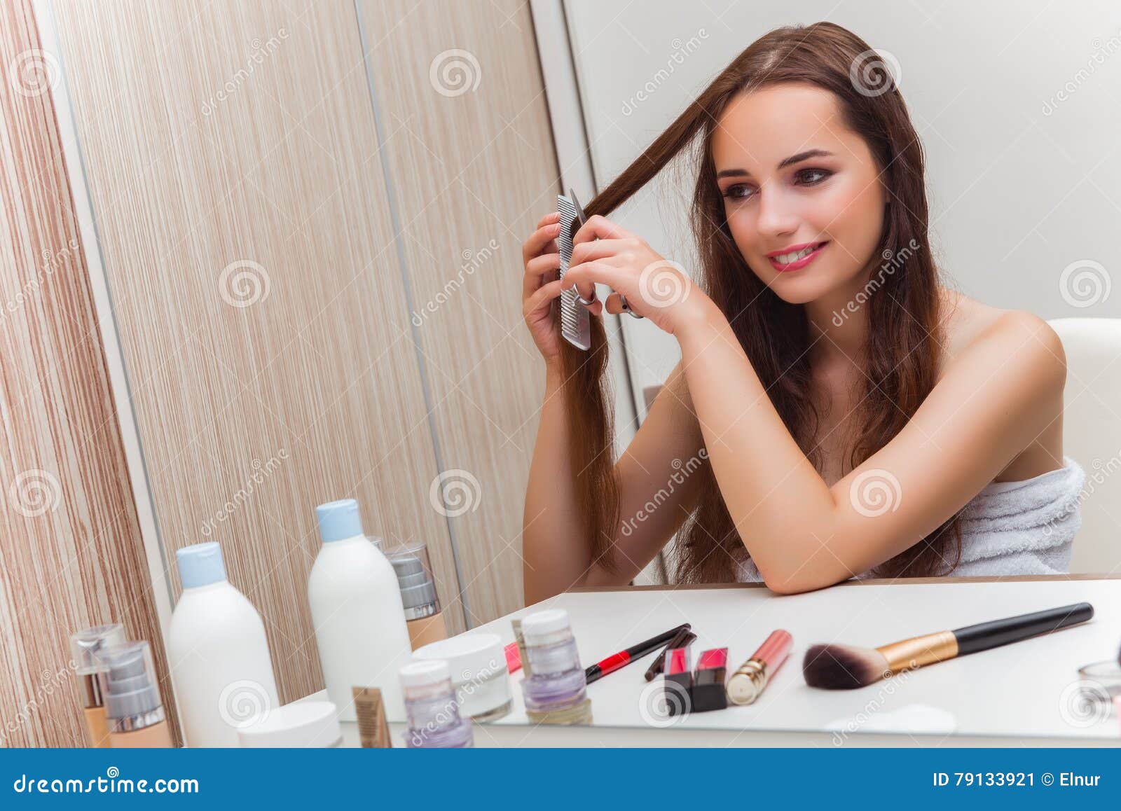 The Woman Getting Ready for the Party Stock Image - Image of choice ...