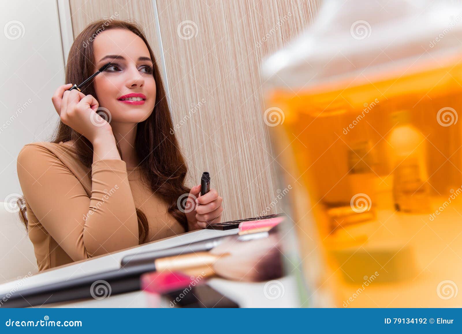 The Woman Getting Ready for the Party Stock Photo - Image of care ...
