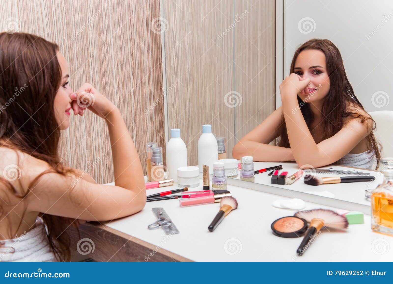 The Woman Getting Ready for the Party Stock Photo - Image of cleanse ...